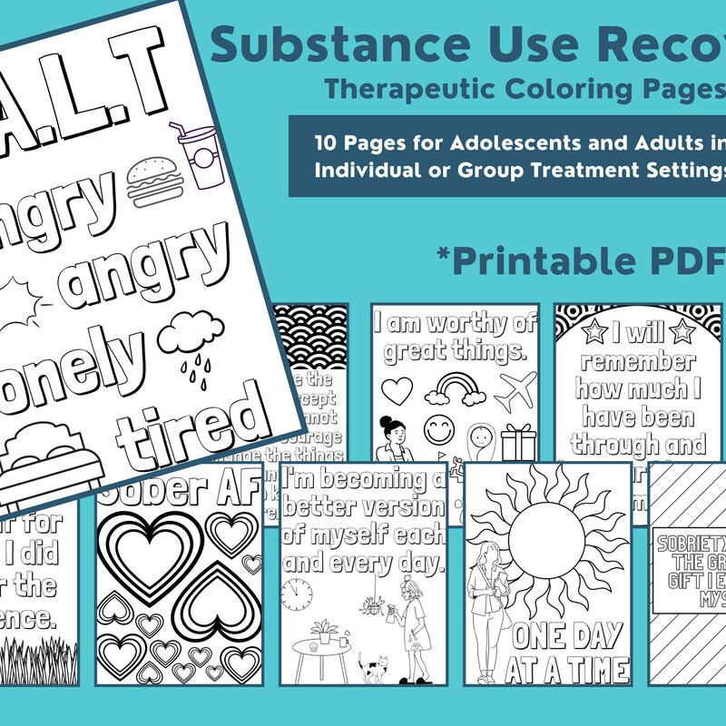 Recovery Coloring Pages - Etsy