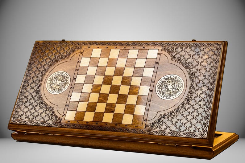 Personalized Armenian Wooden Backgammon Set: Handmade Custom Nardi ...