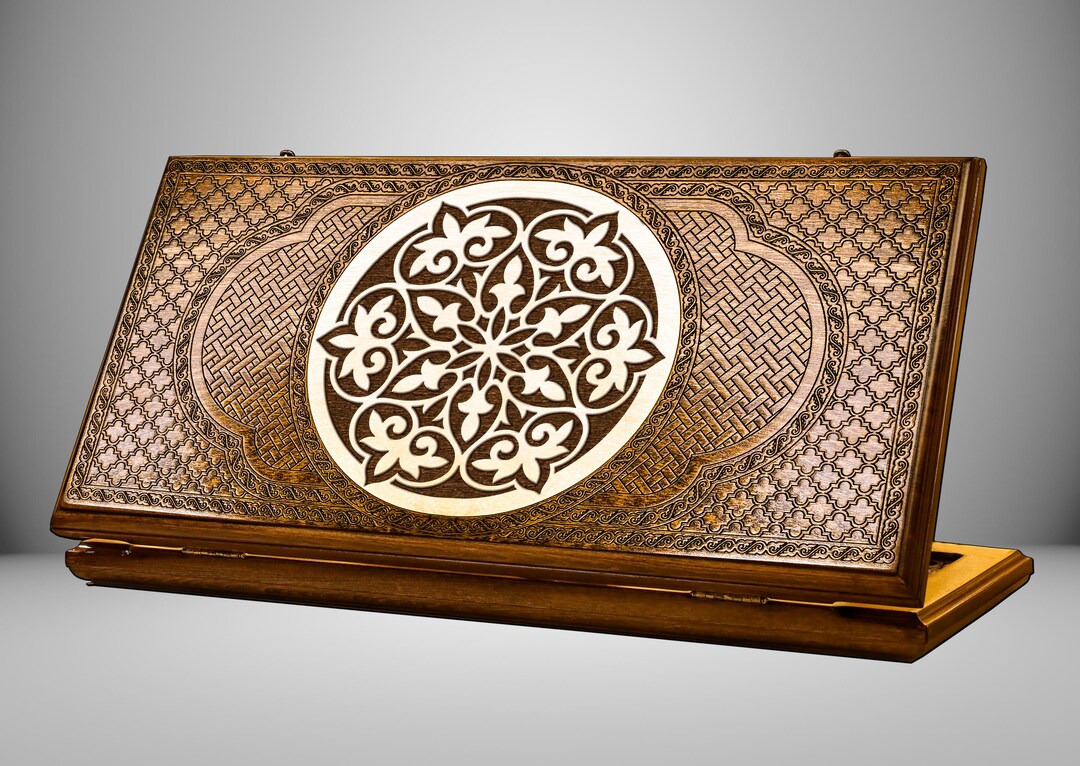 Backgammon Board Ornaments: Wooden Custom Handmade Nardi With Playing ...
