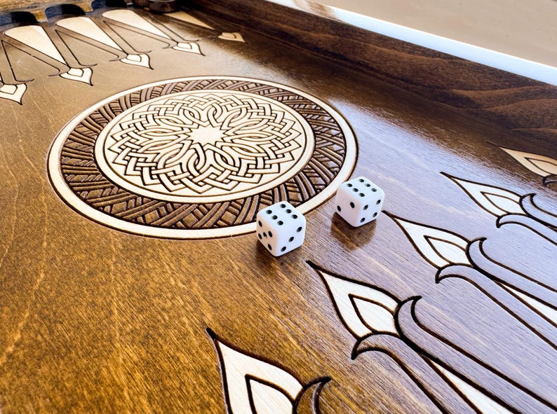 Personalized Armenian Wooden Backgammon Set: Handmade Custom Nardi ...