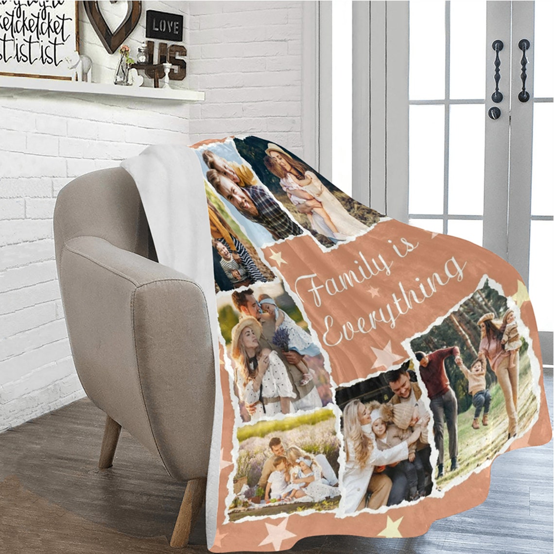 Custom Photo Blanketpersonalized Picture Blanketface - Etsy