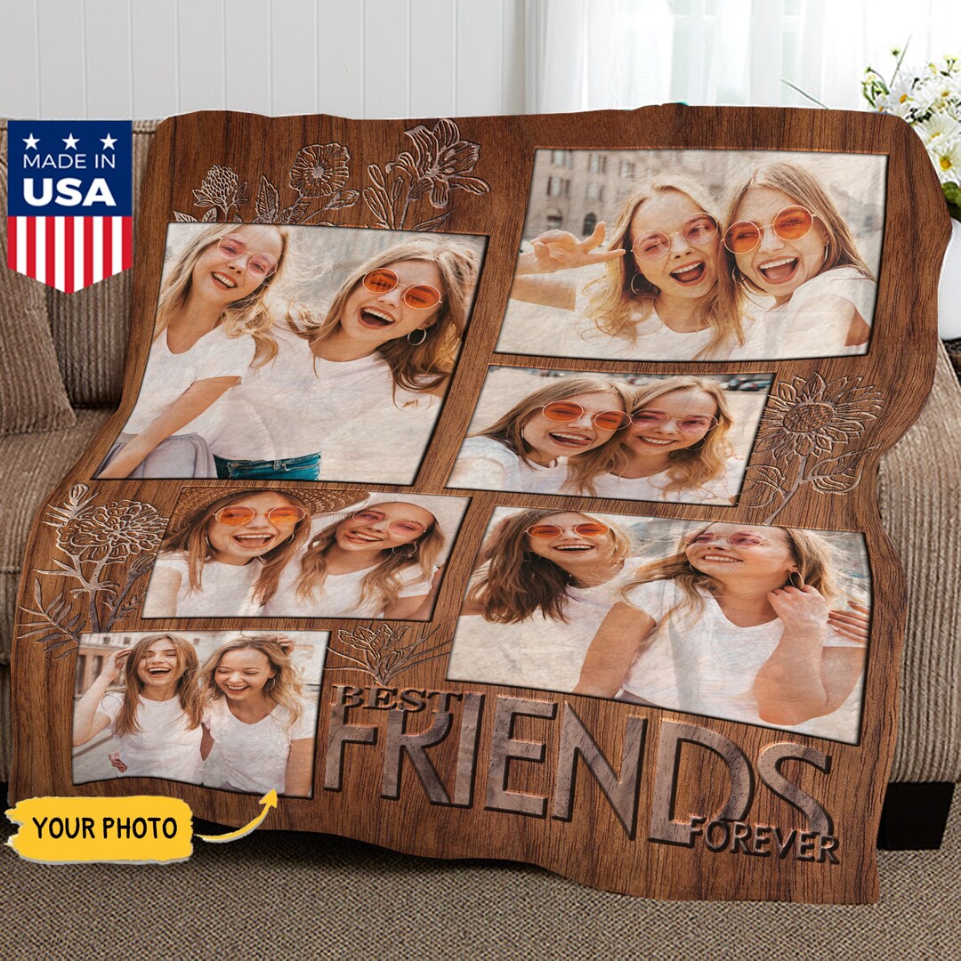 Custom Collage Blanket,personalized Picture Blanket,best Friend Blanket ...
