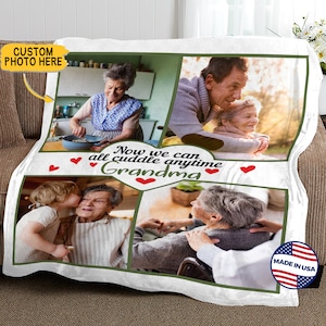 Grandma Blanket,custom Photo Blanket,personalized Picture Blanket,throw ...