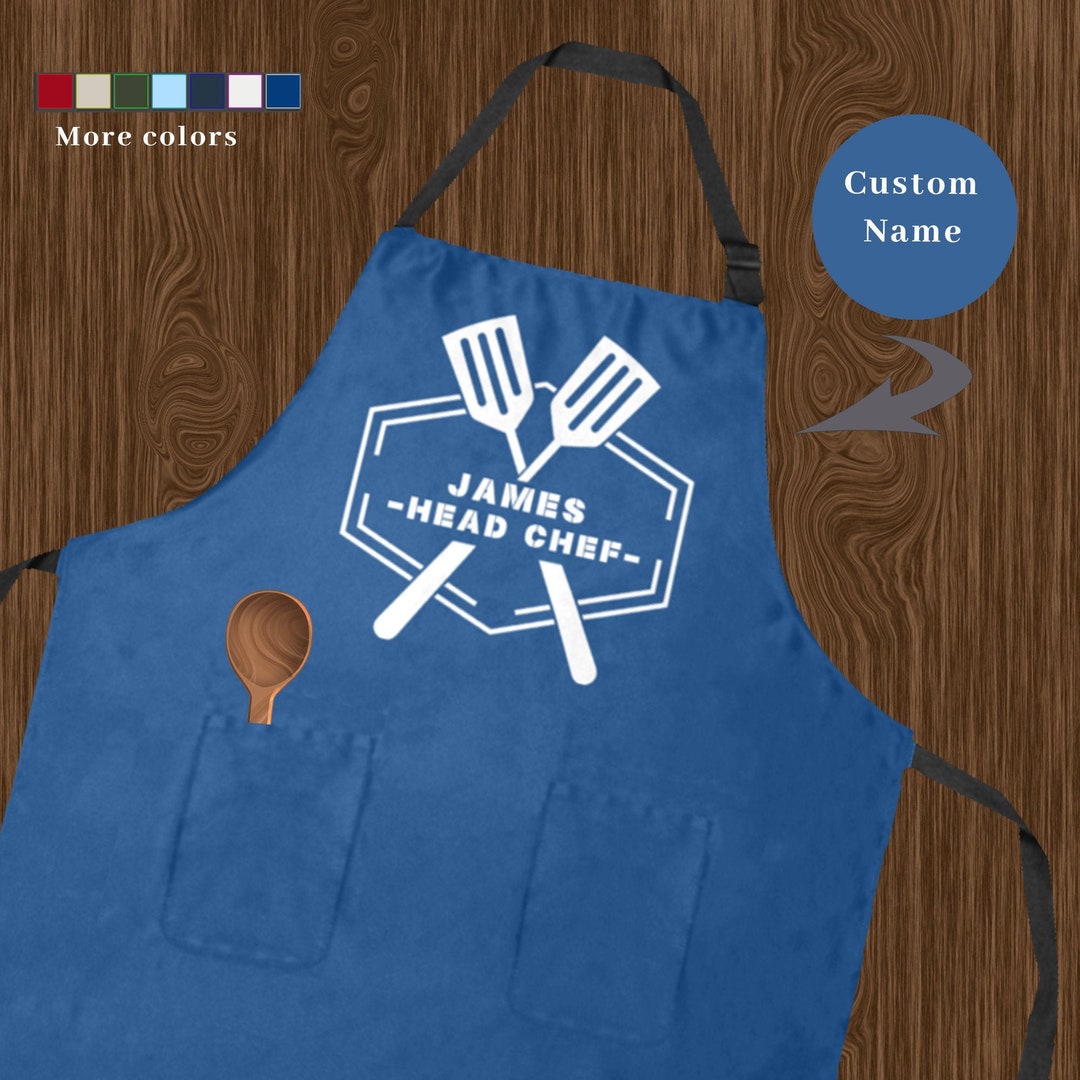 Head Chef Apron for Men,personalized Custom Apron Name,cooking Gifts ...