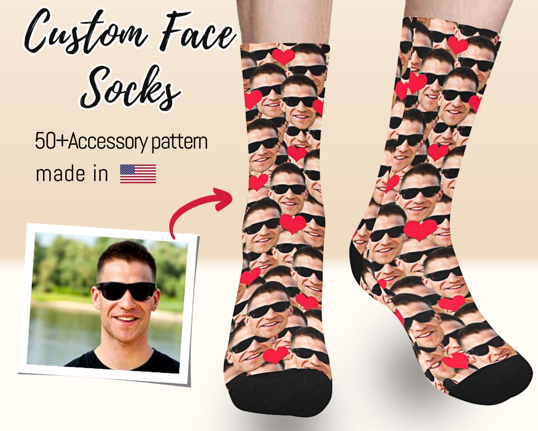 Custom Face Photo Socks, Personalized Picture Socks, Birthday Gift - Etsy