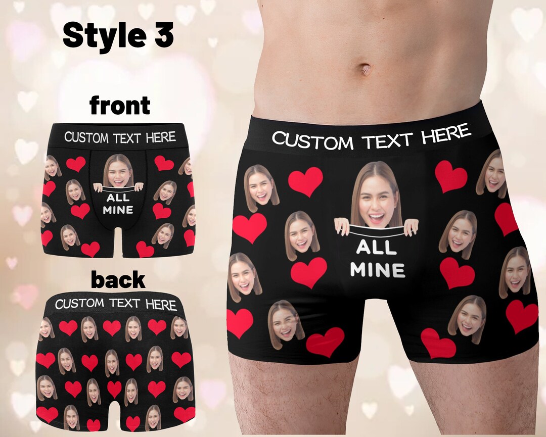 Personalized Face Boxer Briefs, Custom Photo Men's Underwear - Etsy