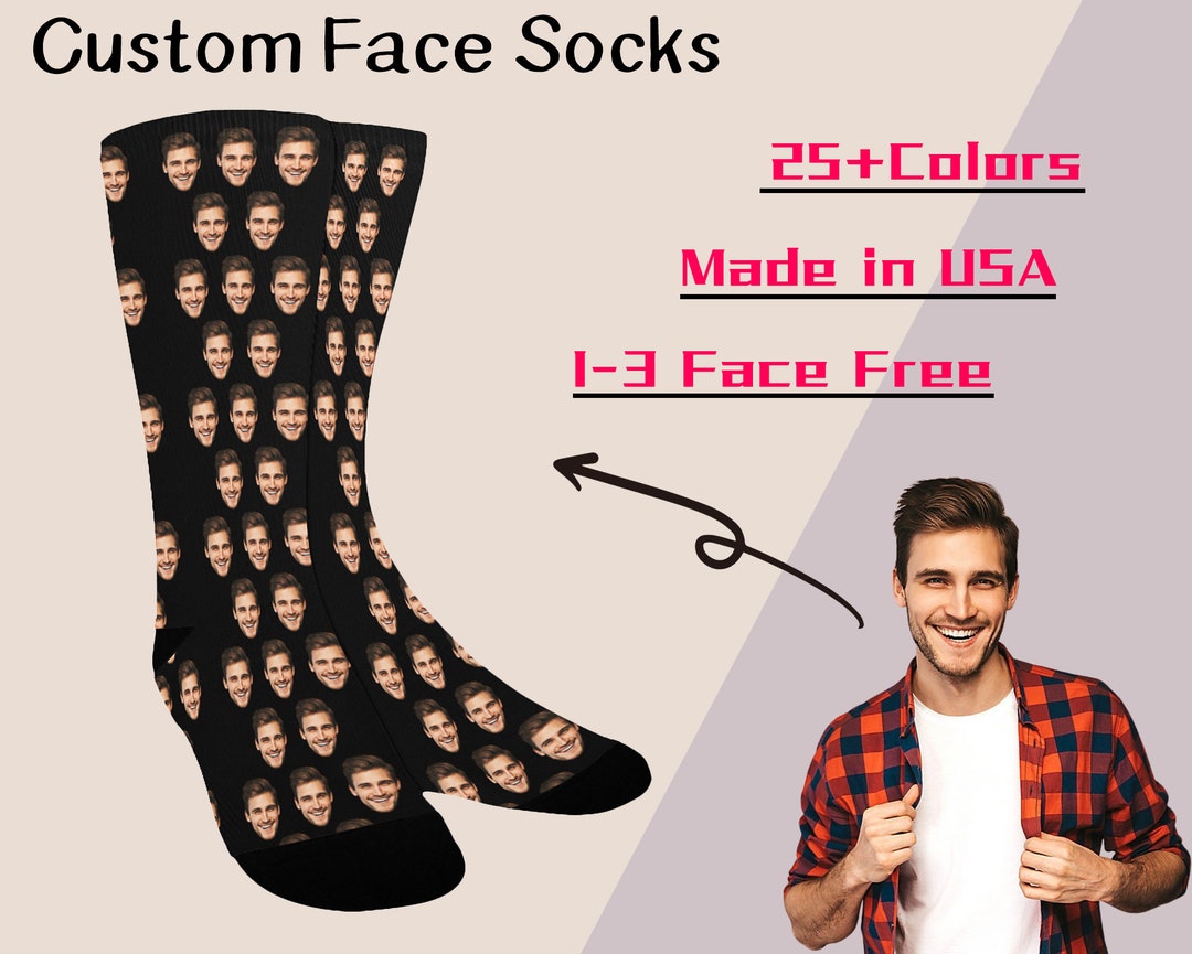 Custom Face Socks -personalized Socks,custom Photo Socks,face Socks ...