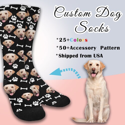 Custom Dog Socks Personalized Pet Photo Socks Customized - Etsy