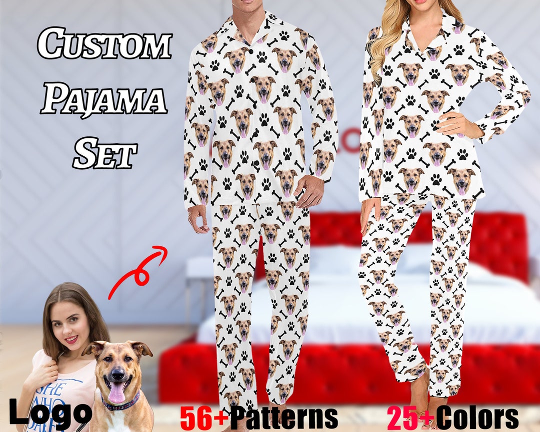 Custom Face Pajamas Set,personalized Pajama,christmas Pajama,pet Photo ...