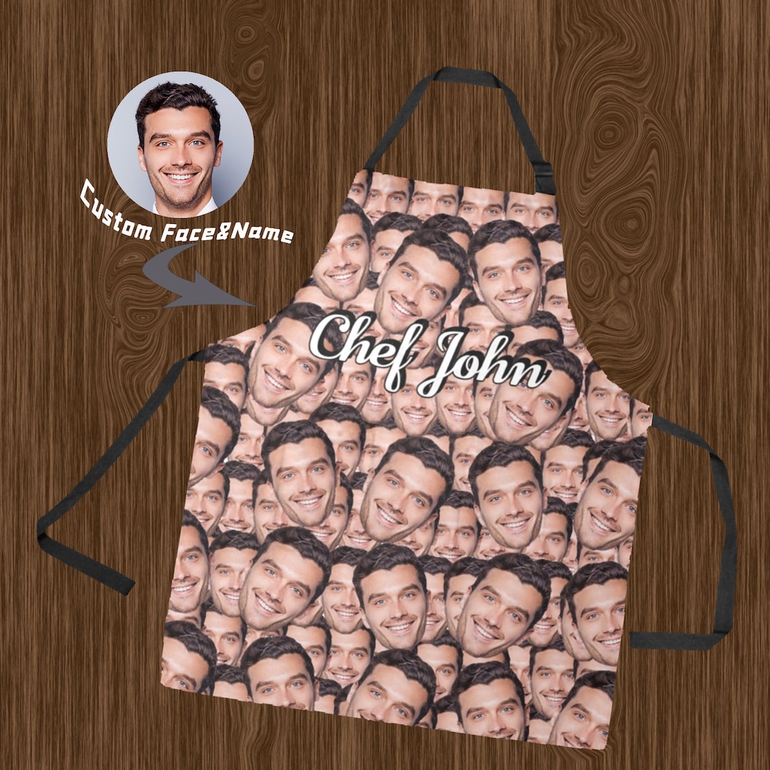 Personalized Custom Face Apron for Men, Custom Chef Name Aprons，cooking ...