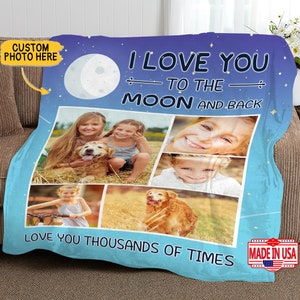 I Love You to the Moon Blanket,personalized Blanket,custom Blanket ...