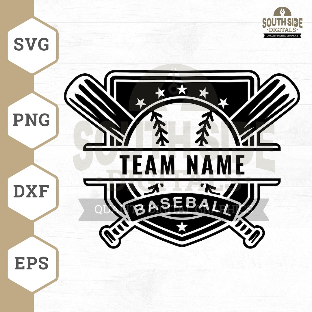 Baseball Team Name SVG: Bat & Ball Clipart (digital Download) - Etsy
