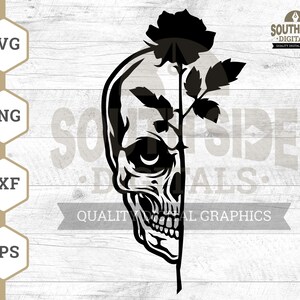 Skull Roses Svg, Roses Skull Svg, Floral Skull Svg, Skull Svg, Rose Svg ...