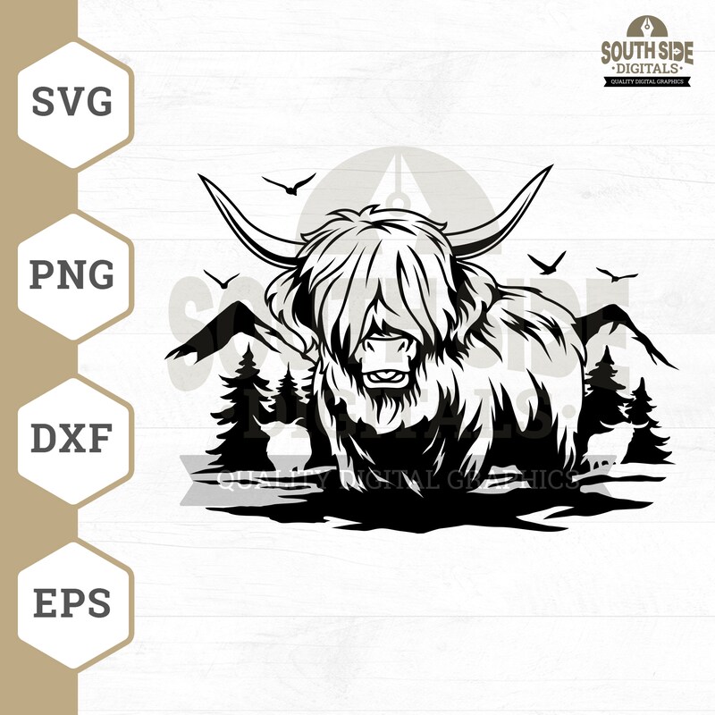 Highland Cow Svg Files - Etsy