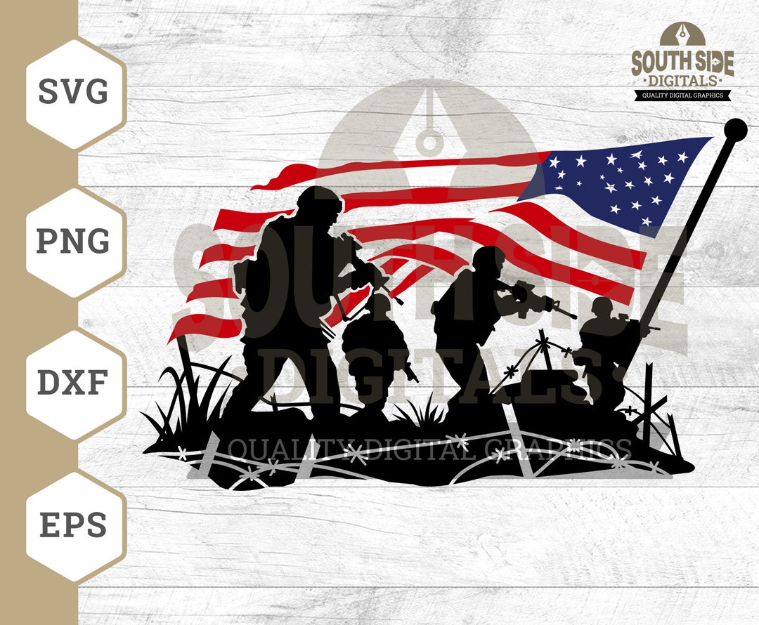 US Soldier SVG File, Military Svg, Veteran Soldier Svg, US Flag Svg ...