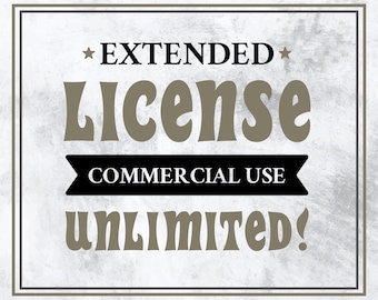 Extended License Commercial Use Unlimited Usage, One Time Payment for ...