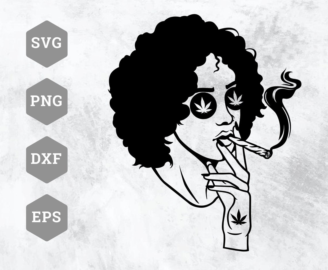 Smoke Weed Svg Girl Smoking Weed Svg Smoking Marijuana Svg - Etsy