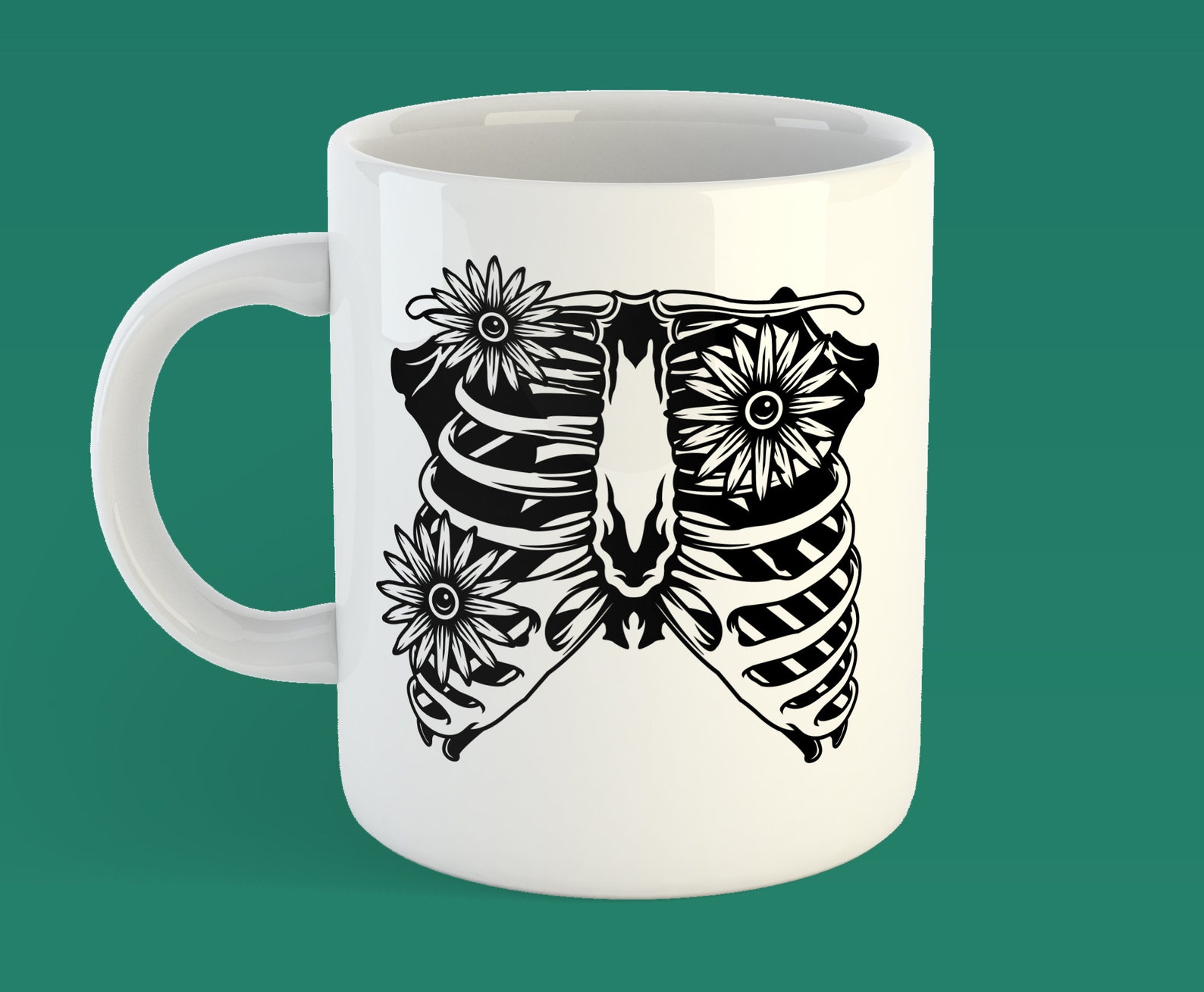 Floral Skeleton Ribs Svg Skeleton Ribs Svg Floral Ribs Svg - Etsy