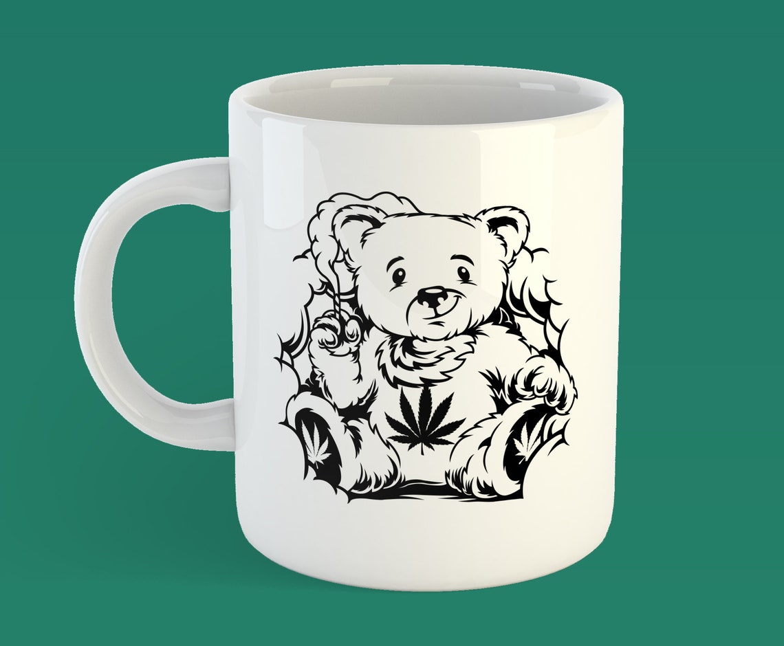 Smoking Bear Svg Cannabis Bear Svg Weed Cut File Cannabis | Etsy