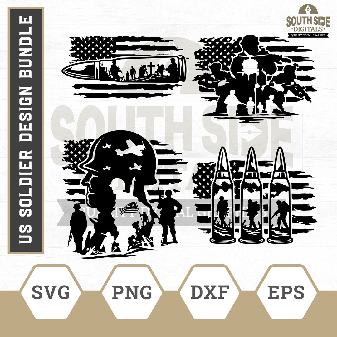 US Soldier Bundle Svg, Military Svg, Veteran Soldier Svg, US Soldier ...