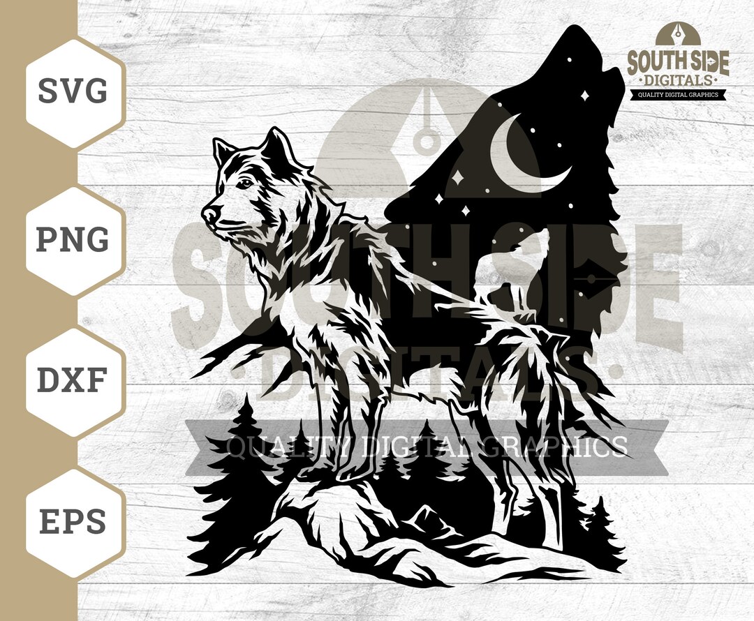 Wolf Howl SVG File, Howling Wolf Svg, Wolf Svg, Wild Wolf Svg, Wolf ...