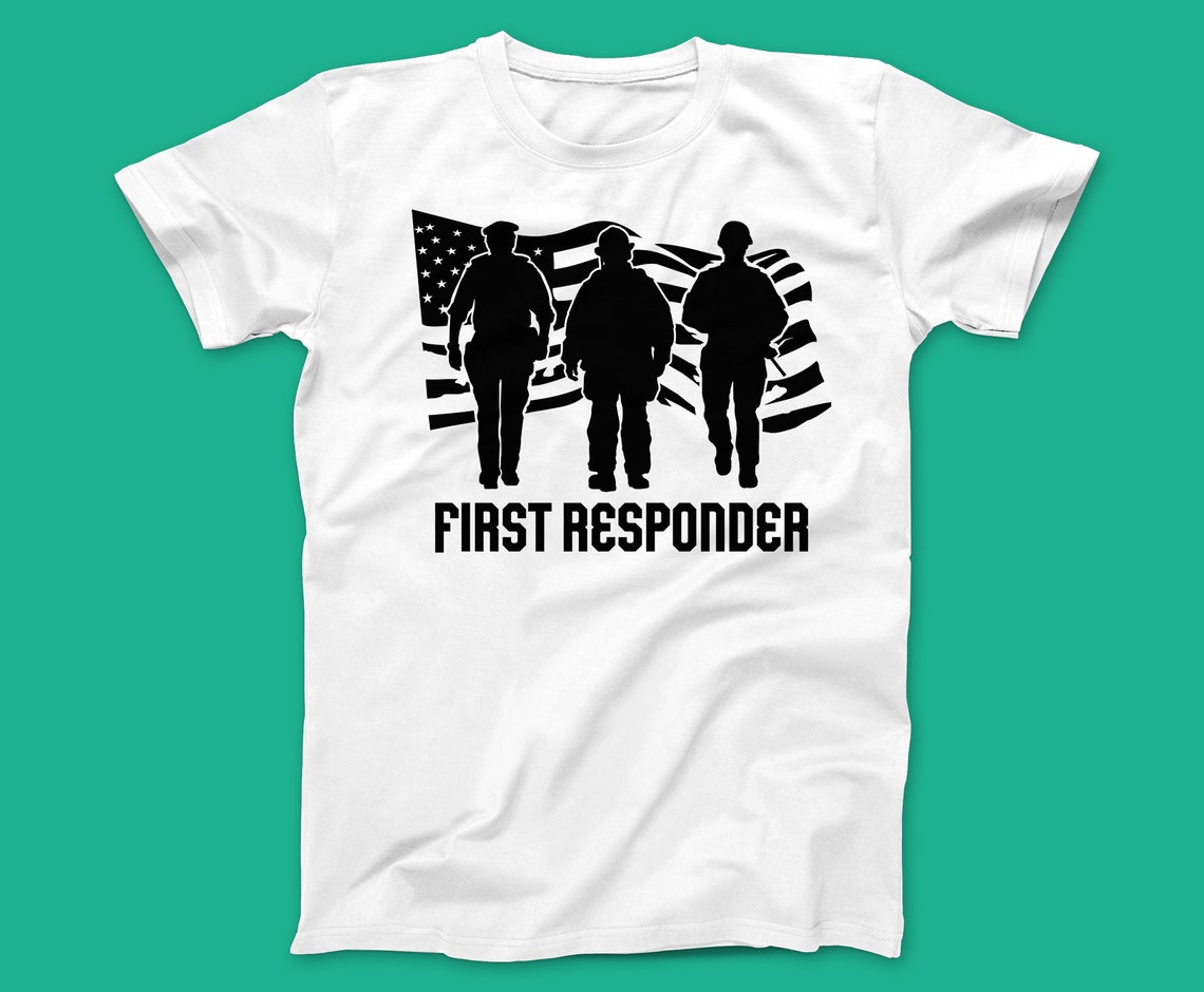 First Responder SVG File: Police, Firefighter, Military (digital ...