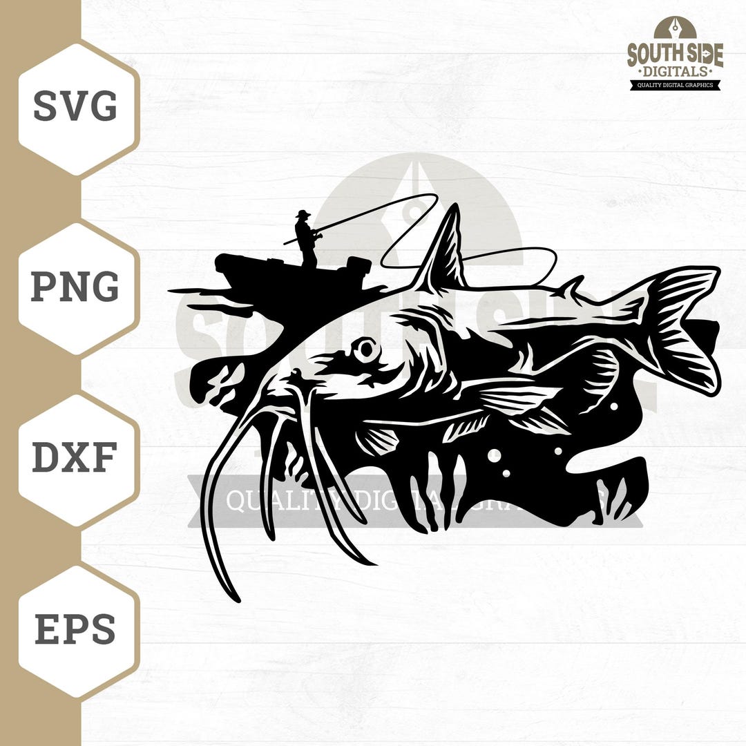 Catfish Fishing Svg, Catfish Svg, Fishing Svg, Catfishing Svg, Outdoor ...