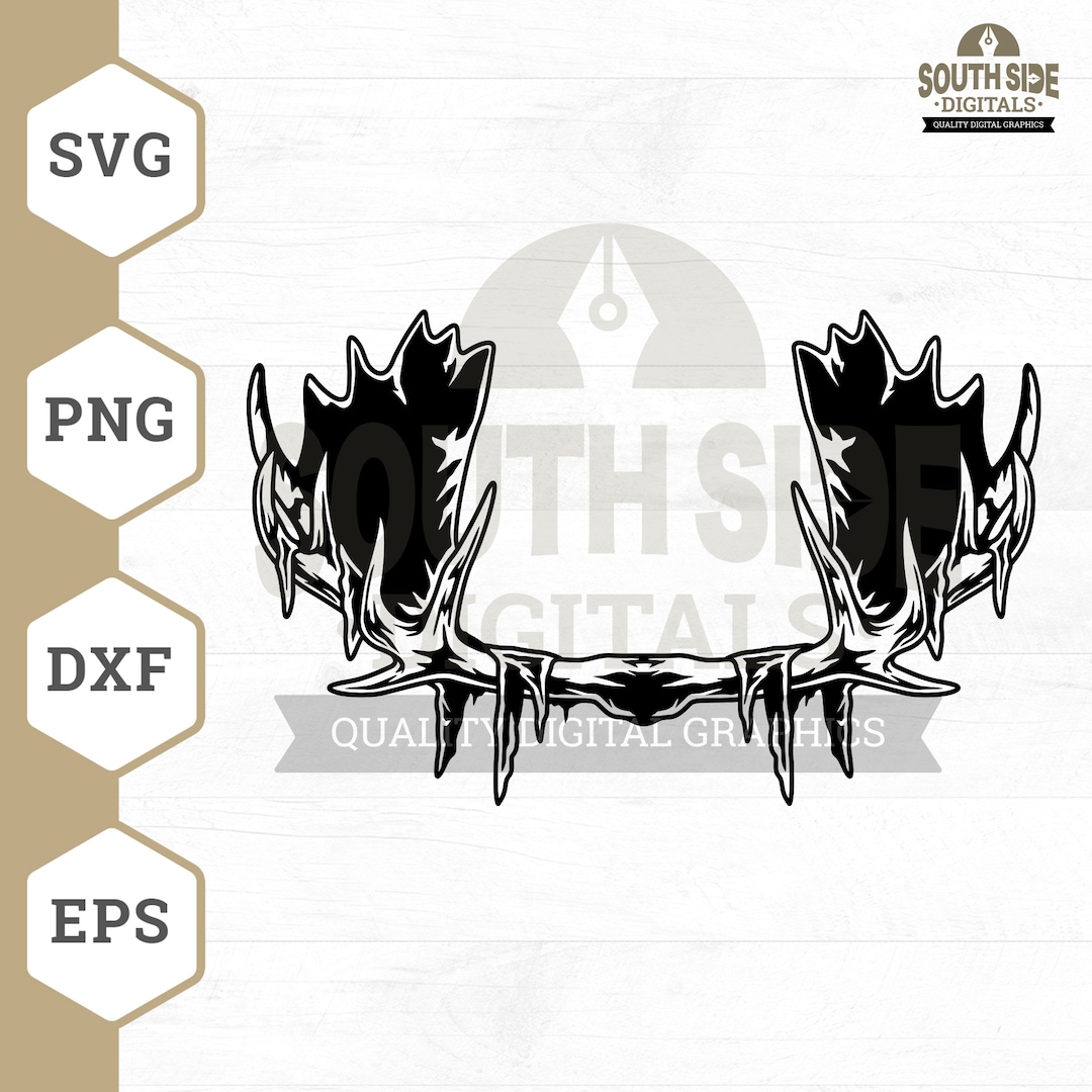 Moose Antlers Svg, Wild Moose Svg, Moose Svg, Moose Antlers Png, Moose ...