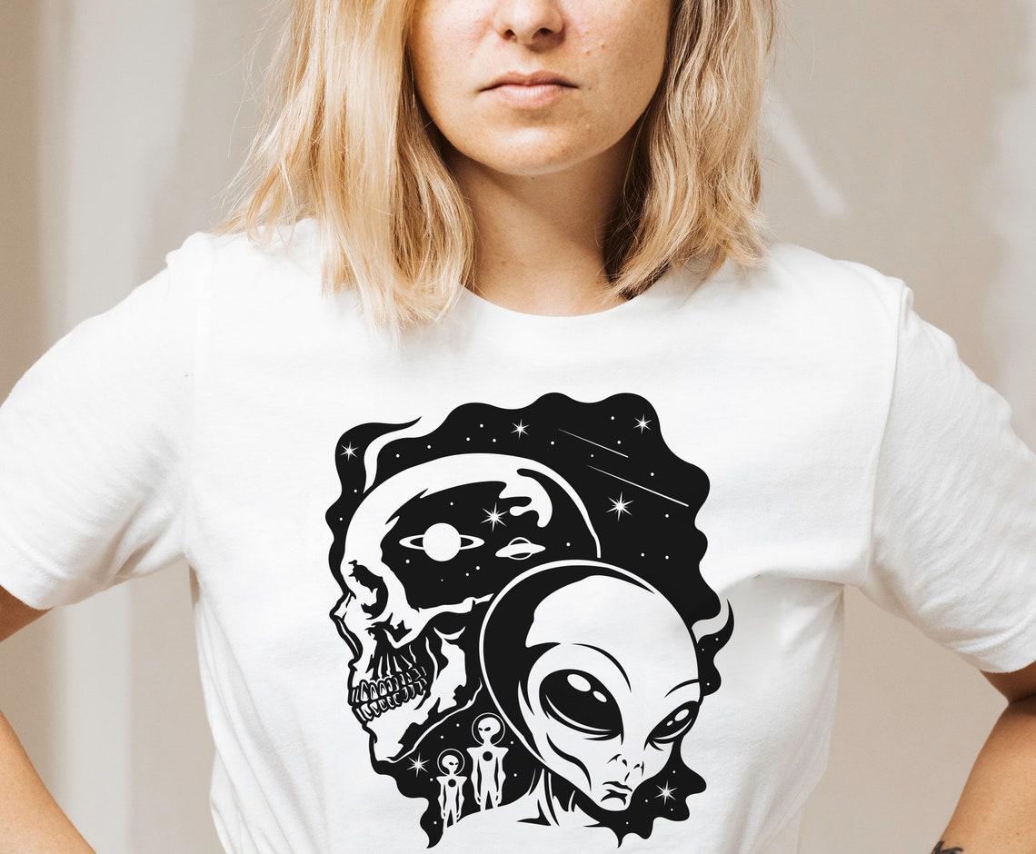 Skull Alien SVG File Alien Skull Svg Extraterrestrial Svg - Etsy