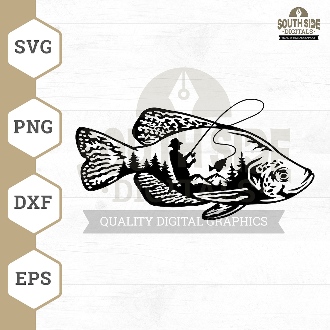 Crappie Fish Fishing Svg, Crappie Fishing Svg, Crappie Fish Svg ...