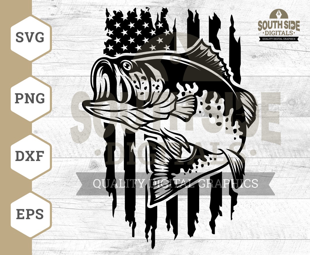 Bass Fishing SVG File Bass Fish Svg Outdoor Fishing Svg - Etsy