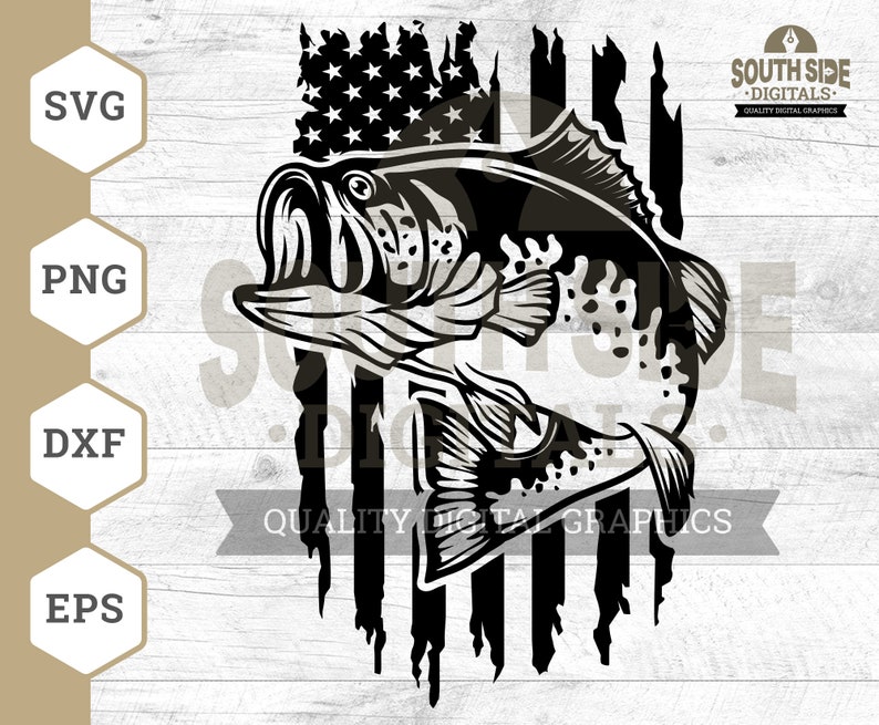 Bass Fishing SVG File Bass Fish Svg Outdoor Fishing Svg - Etsy