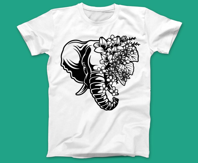 Floral Elephant SVG File Flower Elephant Svg Elephant Svg | Etsy