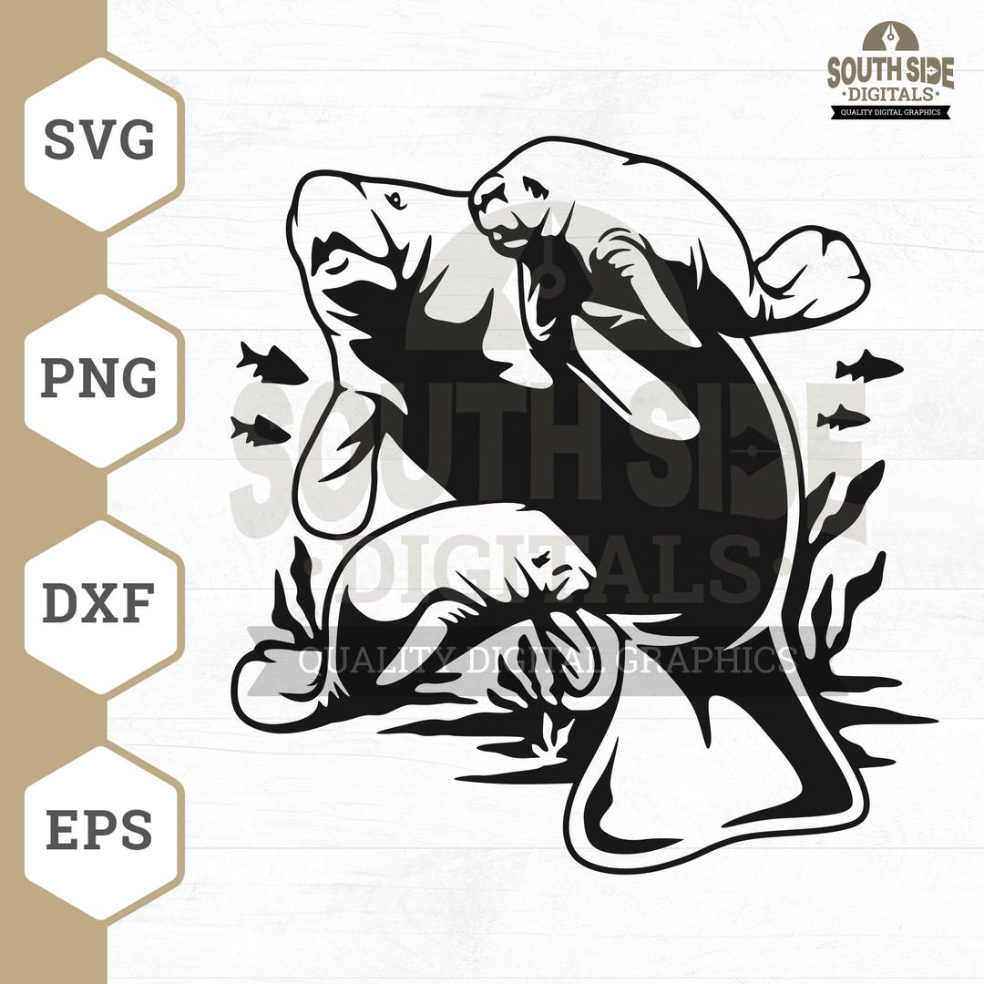Cute Manatee Svg, Manatee Svg, Sea Cows Svg, Happy Manatee Svg, Manatee ...