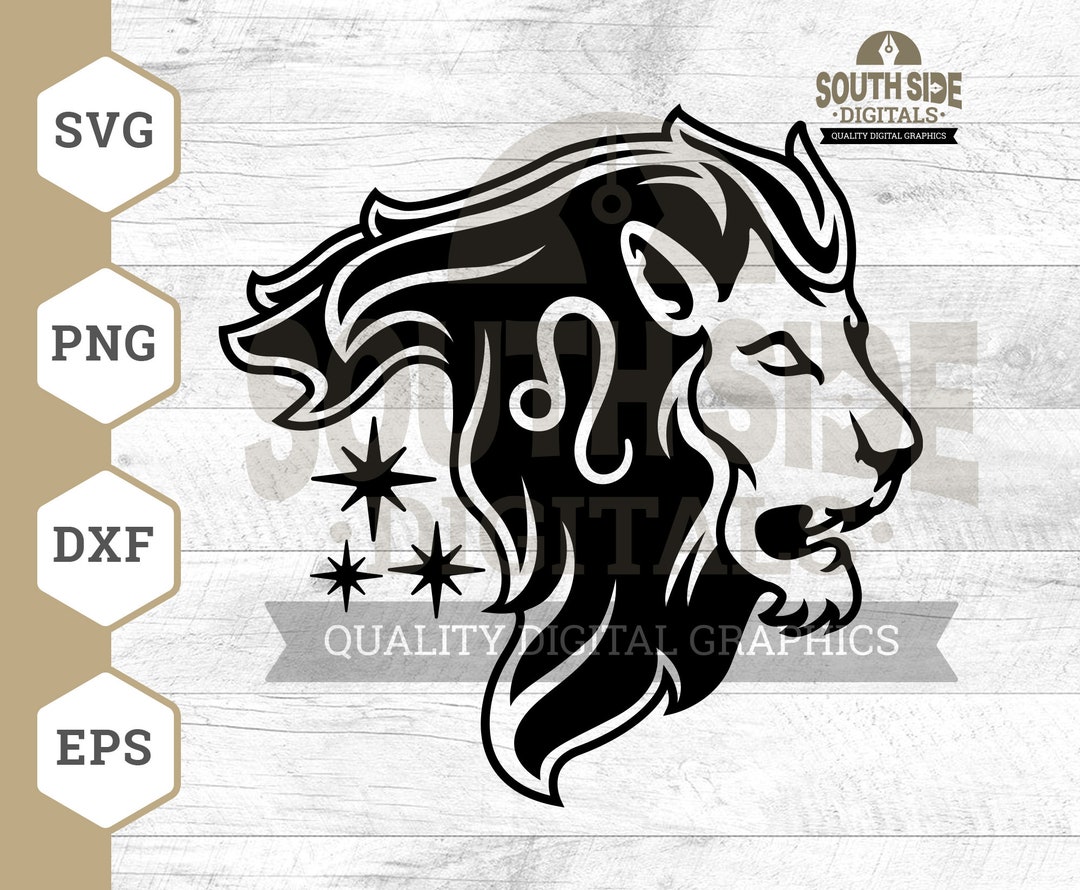 Lion Zodiac Svg Lion svg Lion Head svg Leo Sign svg Leo - Etsy France