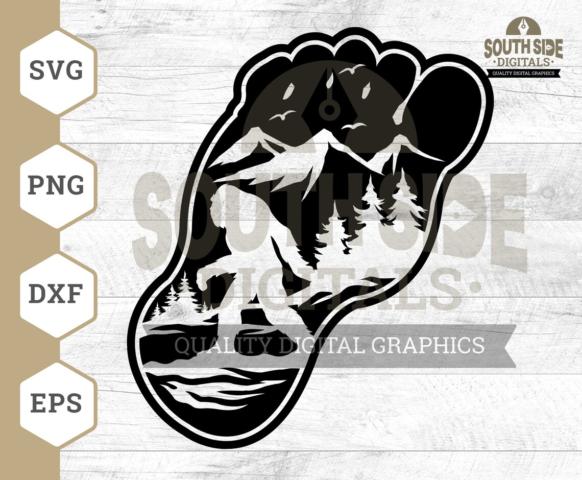 Big Foot SVG File Big Foot Svg Yeti Svg Foot Svg - Etsy