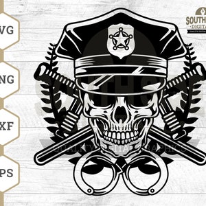 Police Skull Svg, Skull Police Svg, Police Svg, Skull Svg, Skull Police ...