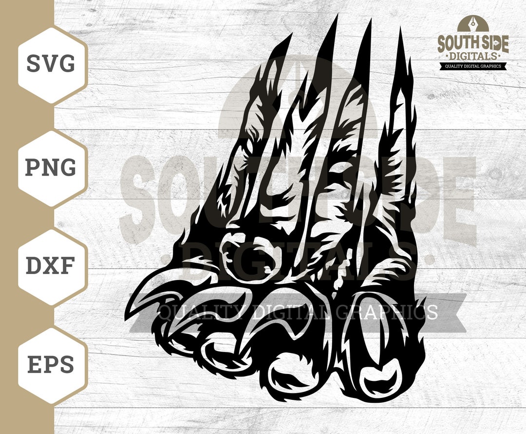 Wolf Claw Svg, Angry Wolf Svg, Wild Wolf Svg, Scary Wolf Svg, Wolf Claw ...