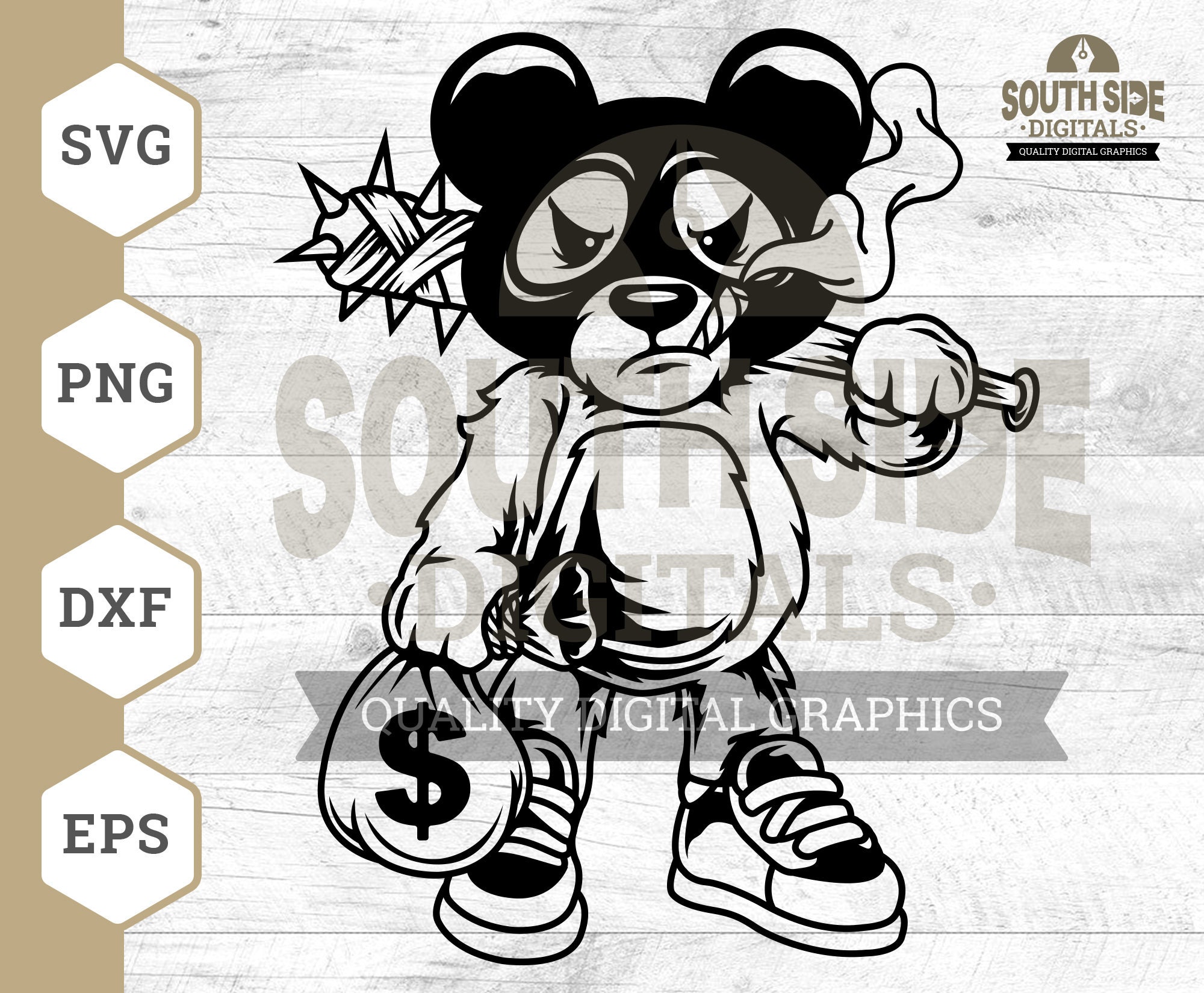 Gangster Teddy SVG File Bad Teddy Svg Angry Teddy Svg Teddy - Etsy Canada