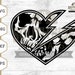 Thunder Heart Skull Svg, Skull Heart Svg, Thunder Skull Svg, Skull Svg ...