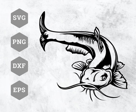 Cat Fish Svg Cat Fish Fishing Svg Sports Fishing Svg Cat | Etsy