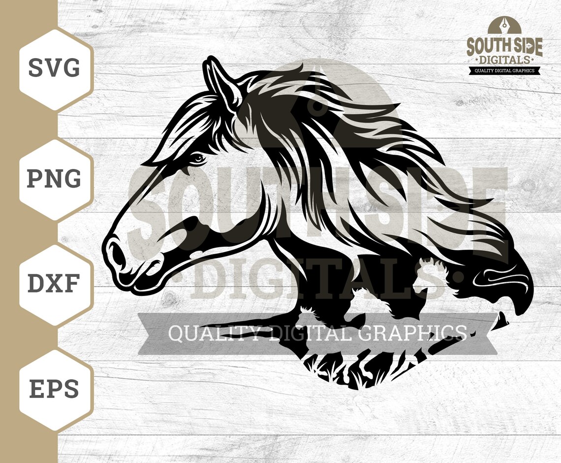 Mustang SVG File Mustang Svg Stallion Svg Horse Svg Wild | Etsy