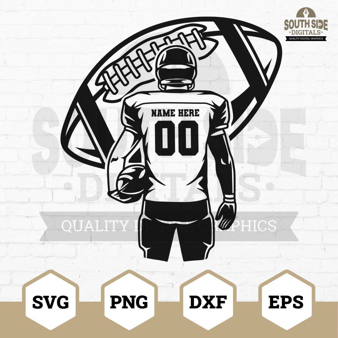 Personalized Name | Football Player Svg | American Football Svg ...