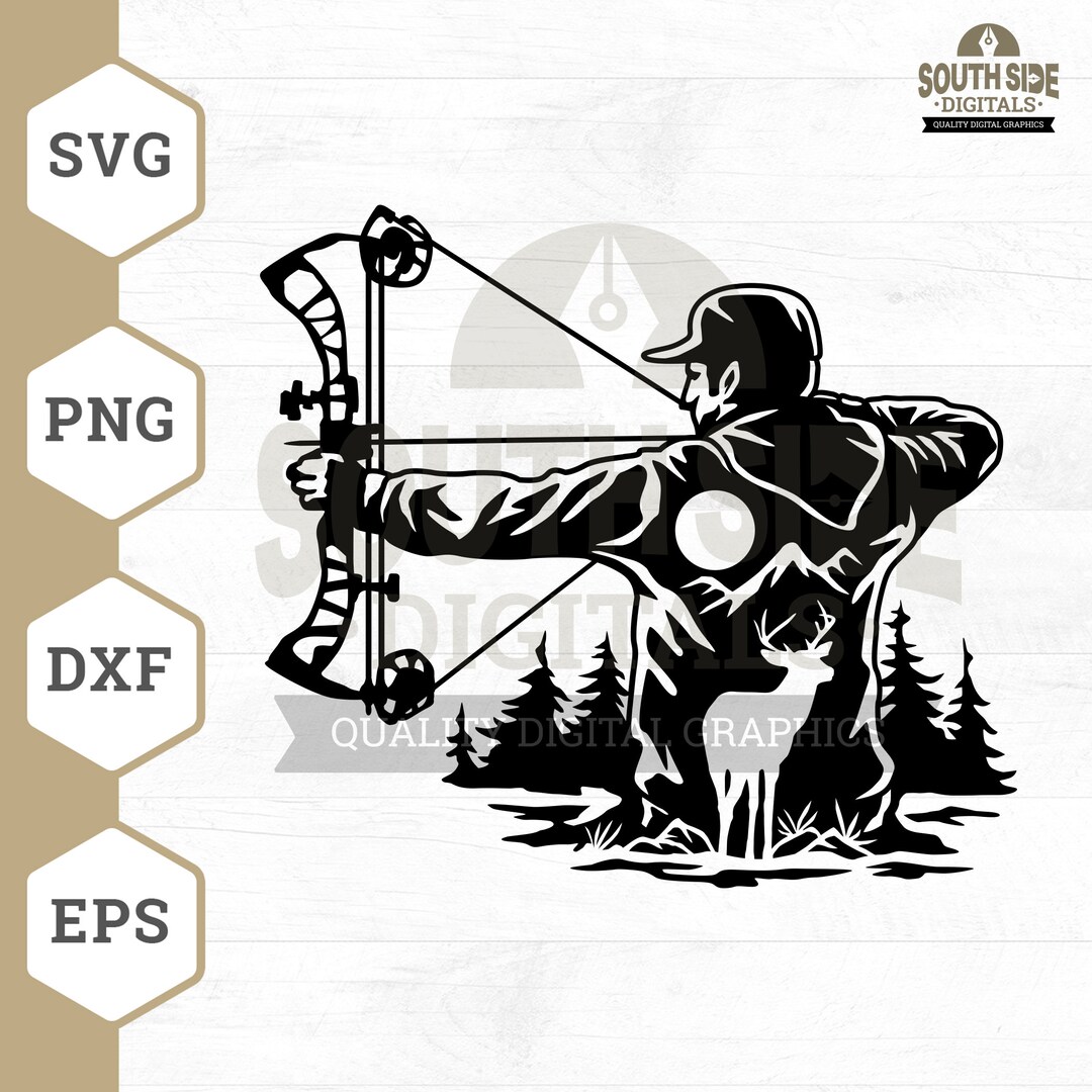 Bow Hunter SVG File: Deer Hunting Clipart (digital Download) - Etsy