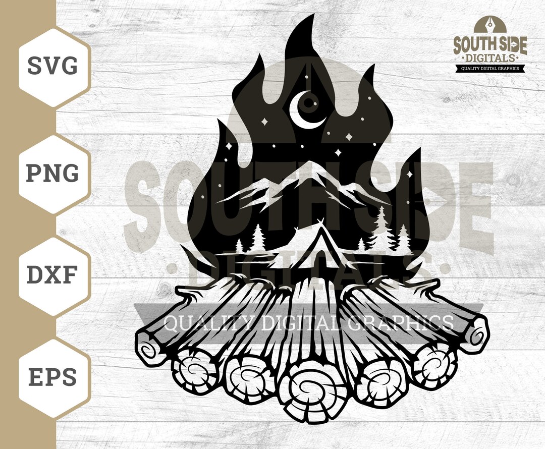 Campfire Svg, Bonfire Svg, Camp Fire Svg, Camping Svg, Outdoor Svg ...