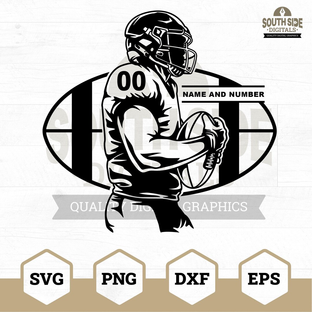 Football Receiver SVG: American Football Clipart (digital Files) - Etsy