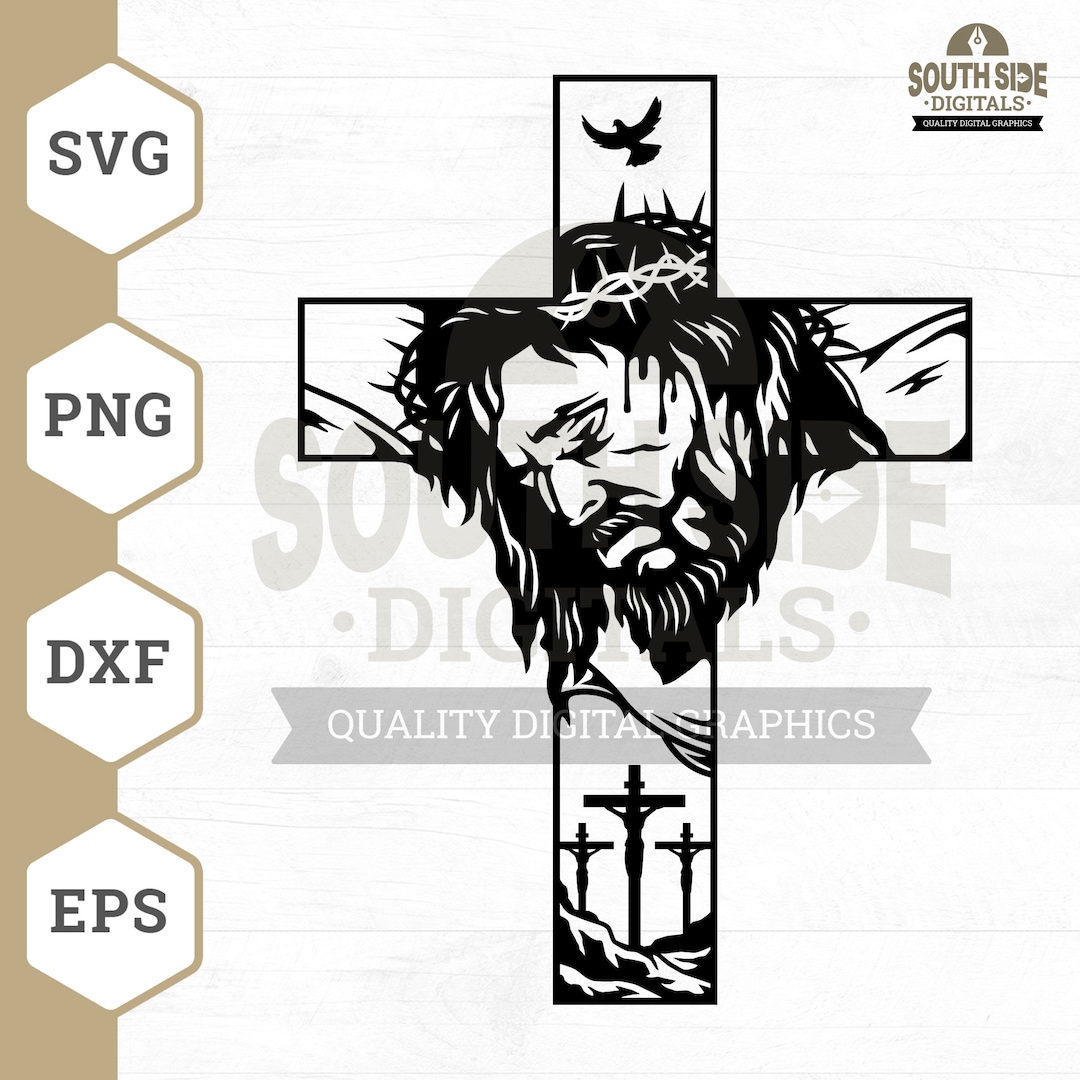 Jesus Cross SVG, Crucifix SVG, Jesus Face SVG, Jesus Cross Png, Cross ...