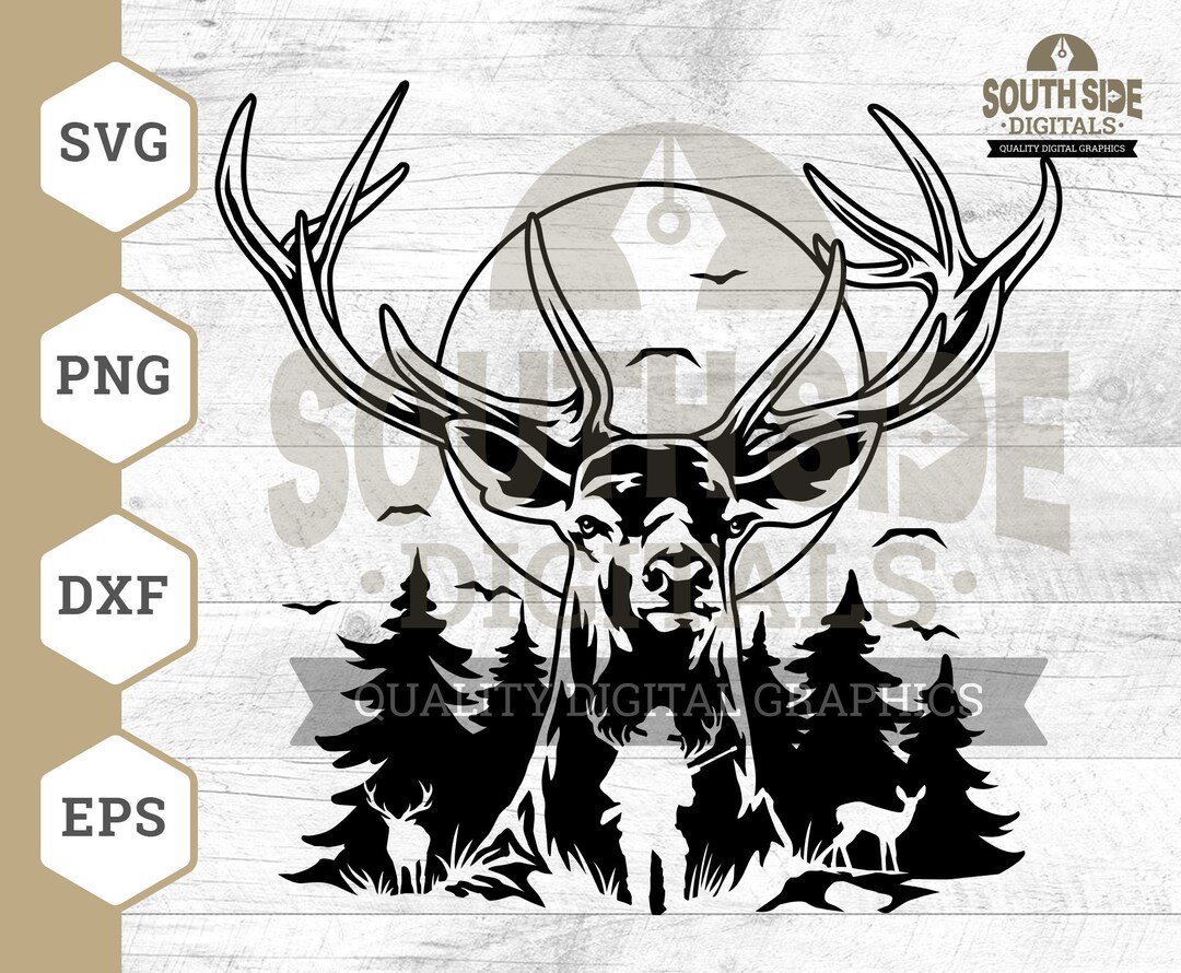 Deer Hunting SVG File, Deer Hunter Svg, Reindeer Svg, Hunting Season ...