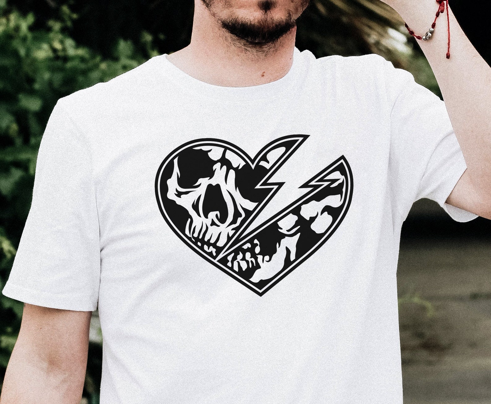 Thunder Heart Skull Svg Skull Heart Svg Thunder Skull Svg - Etsy