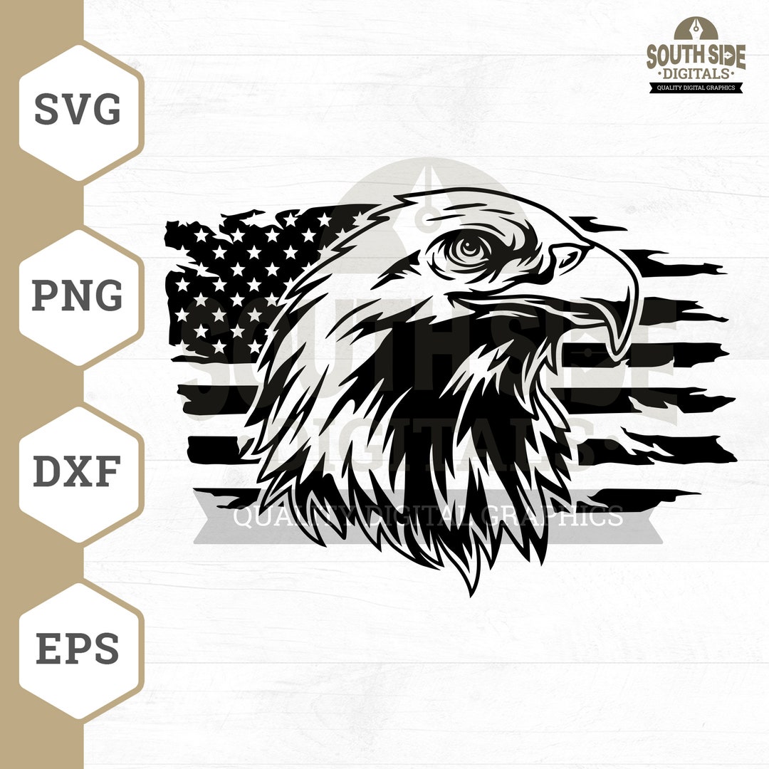American Bald Eagle Svg, American Eagle Svg, US Flag Svg, Eagle Svg ...